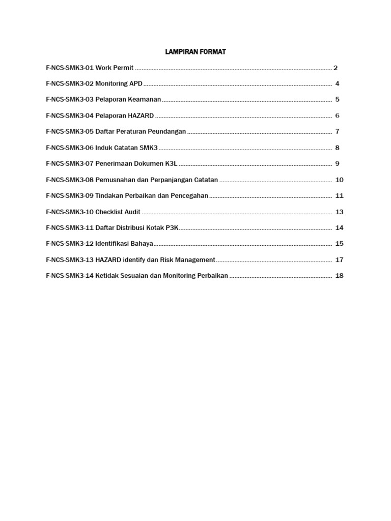 Prosedur SMK3L | PDF