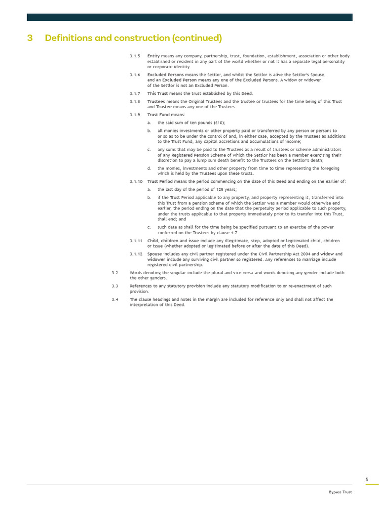 Bypass Trust5 | PDF | Trust Law | Trustee