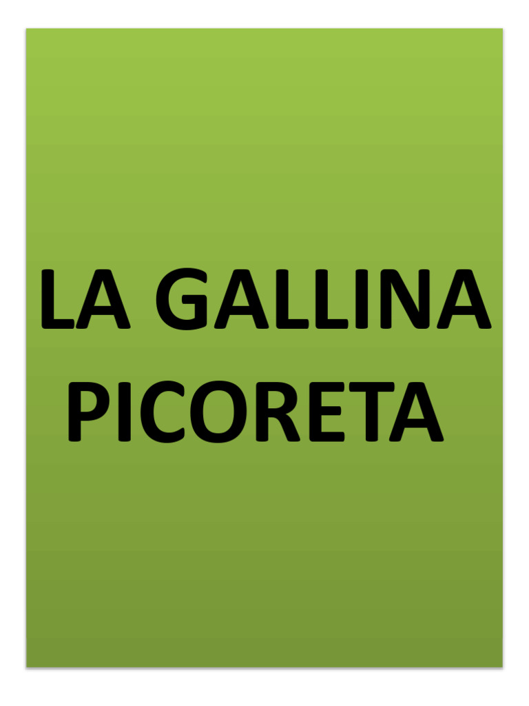 La Gallina Picoreta | PDF | Libros para adolescentes
