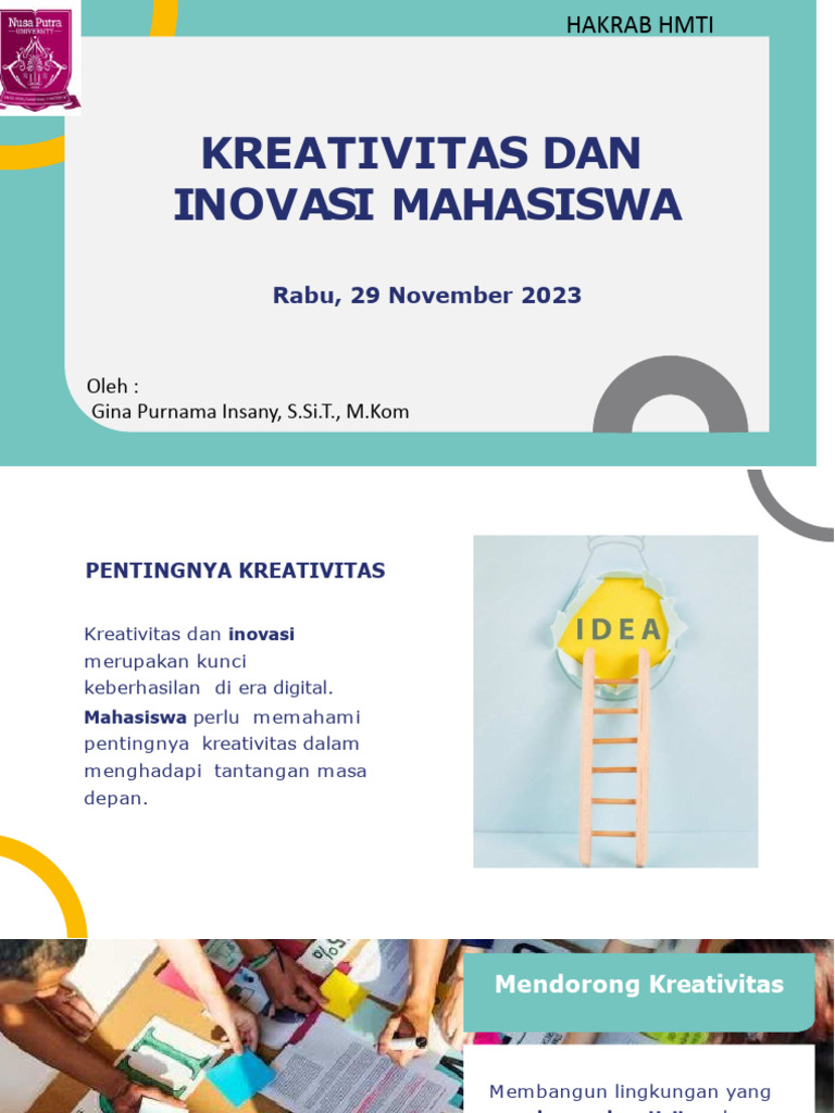 Kreativitas dan Inovasi Mahasiswa | PDF