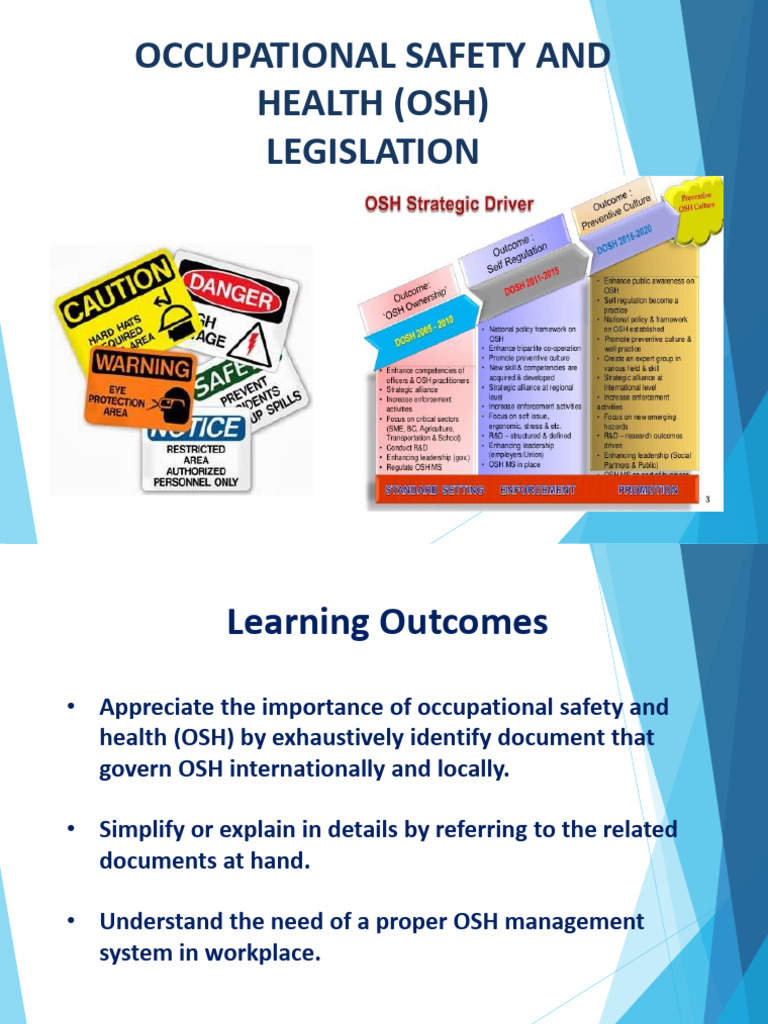 Osh Legislation | PDF | Occupational Safety And Health | Safety