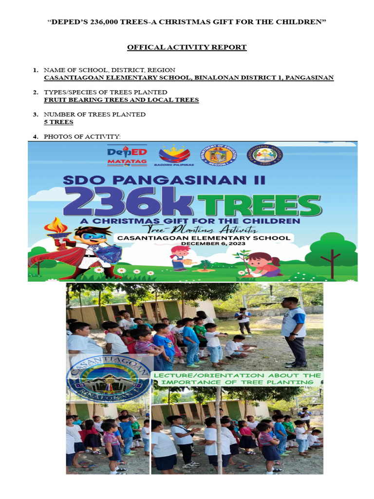 DEPED Plants 5 Trees for Kids' Gift | PDF | Religion & Spirituality