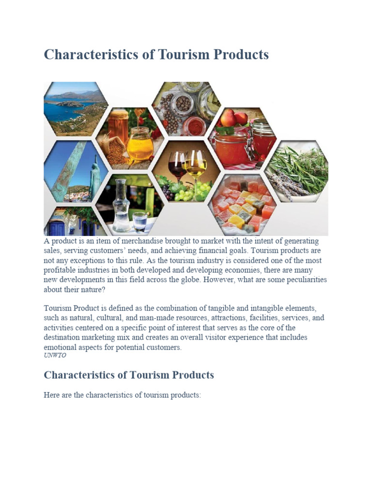 Characteristics of Tourism Products | PDF | Tourism | Product (Business)