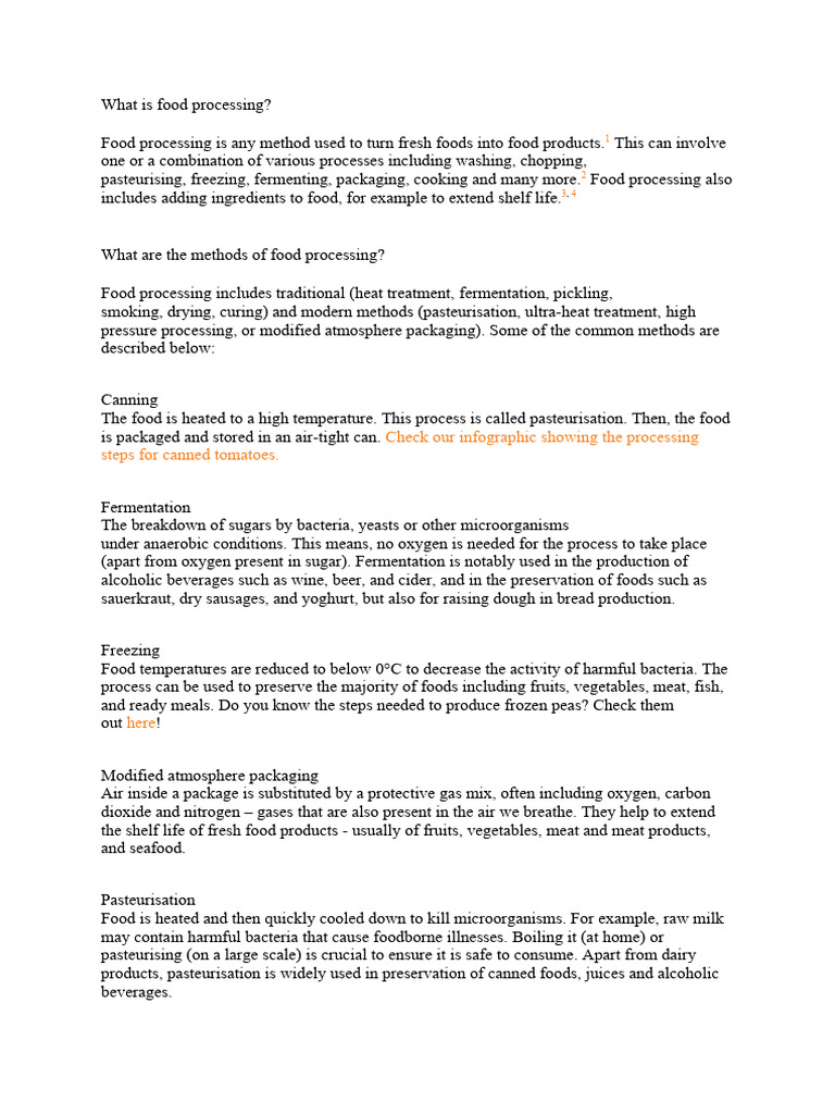 Food Processing 1 | PDF | Occupational Safety And Health | Food Processing