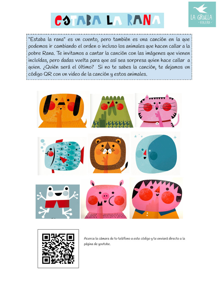 Ficha Didáctica Cuento Estaba La Rana - Amanuta | PDF | Hogar ...