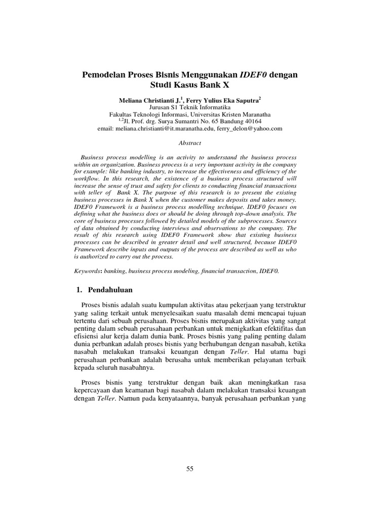 Pemodelan Proses Bisnis Menggunakan Idef | PDF