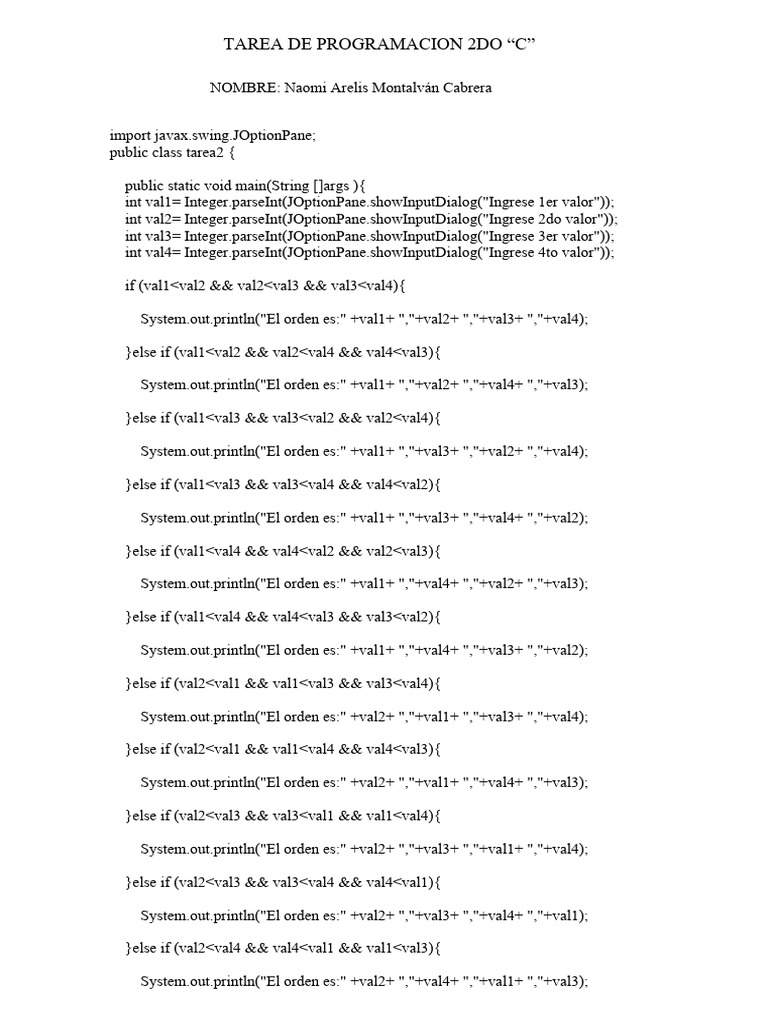 Tarea de Programacion y Base de Datos 2do C | Descargar gratis PDF | Ingeniería de software ...