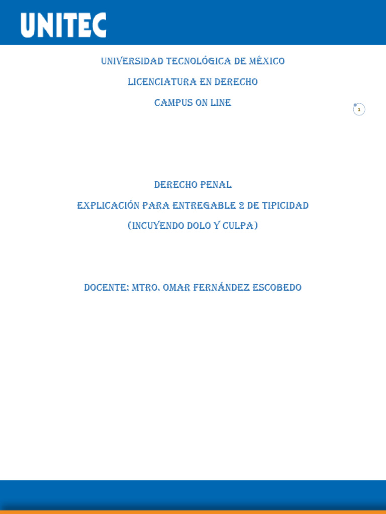 Explicación Tipicidad para Comprensión Del Tema Del Entregable 2 | PDF | Derecho penal ...