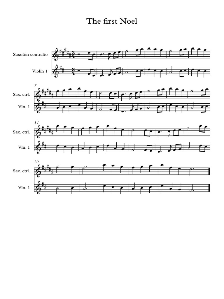 The First Noel - Partitura Completa | PDF