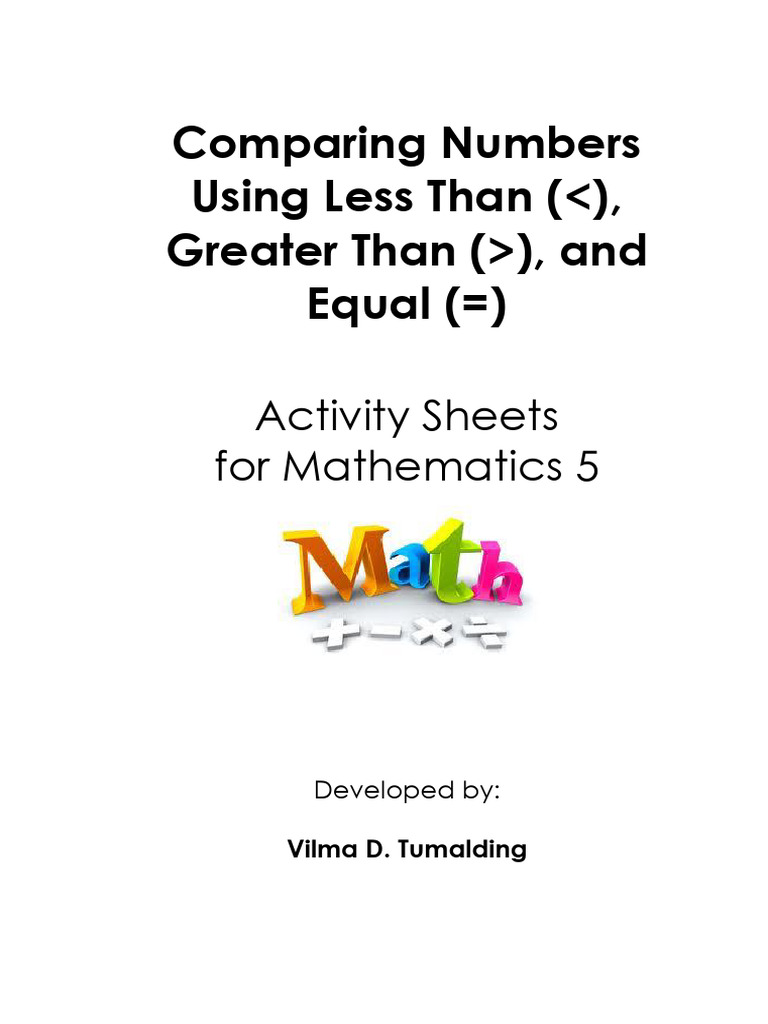 Passed 135-08-19 Kalinga Comparing Numbers Using Less Than, Gretaer ...