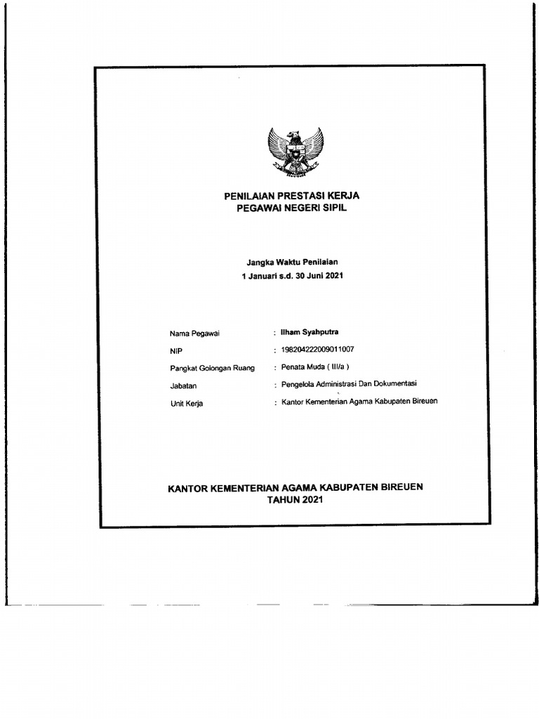 SKP 2021 Ilham Syahputra | PDF