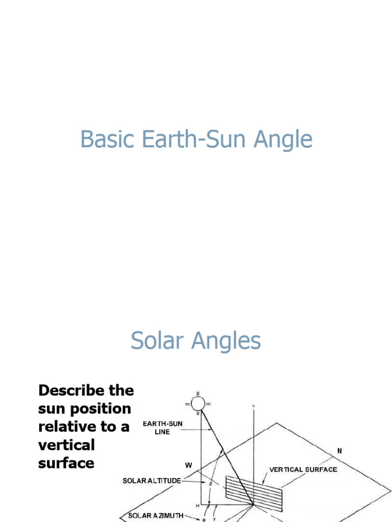 Earth Sun Angle | PDF