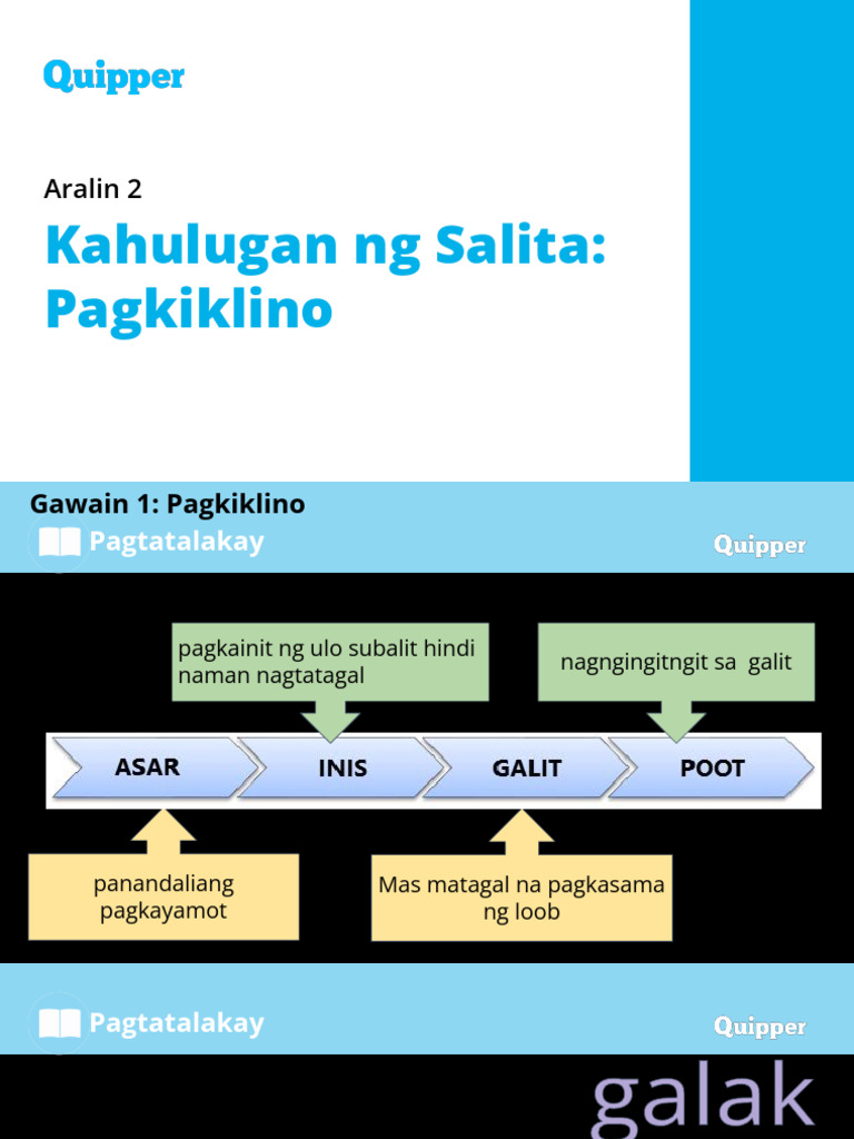 Kahulugan NG Salita-Pagkiklino | PDF