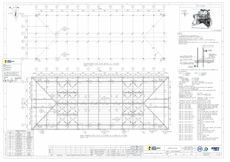 1-106-C-0010!01!0 Lab Steel Roof Framing Plan | PDF