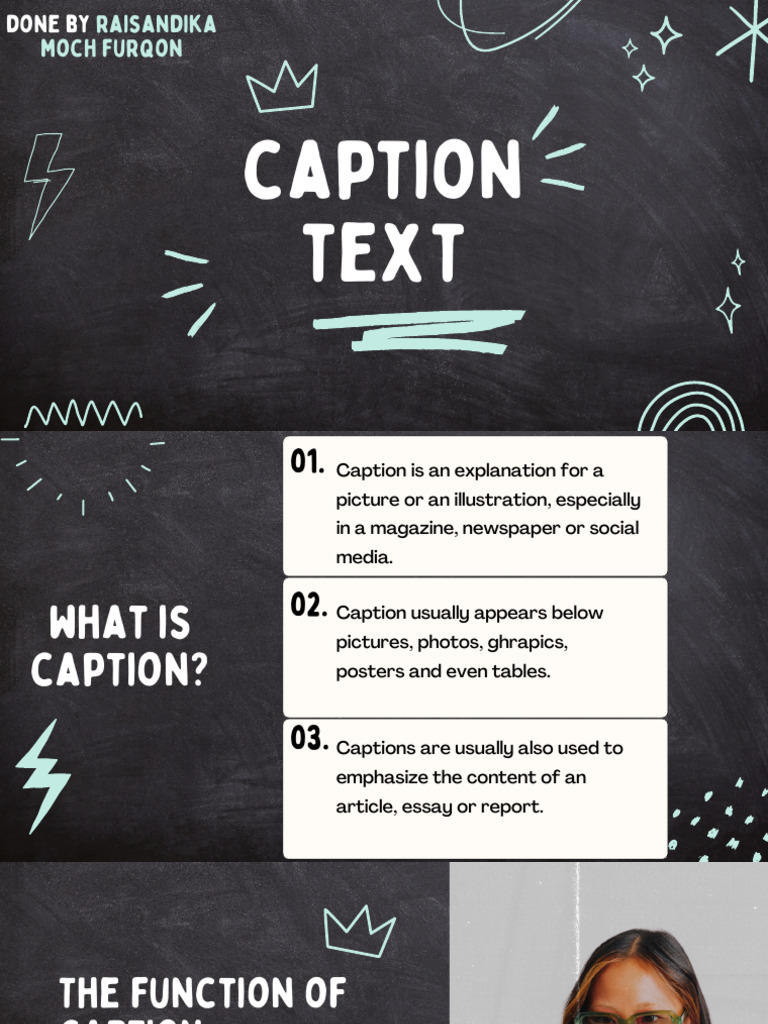 Understanding Caption Text Types | PDF