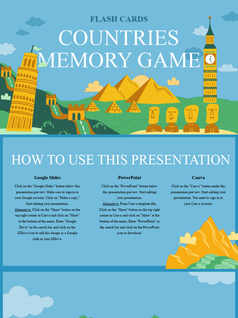 Countries Memory Game Presentation | PDF | Software | Computing