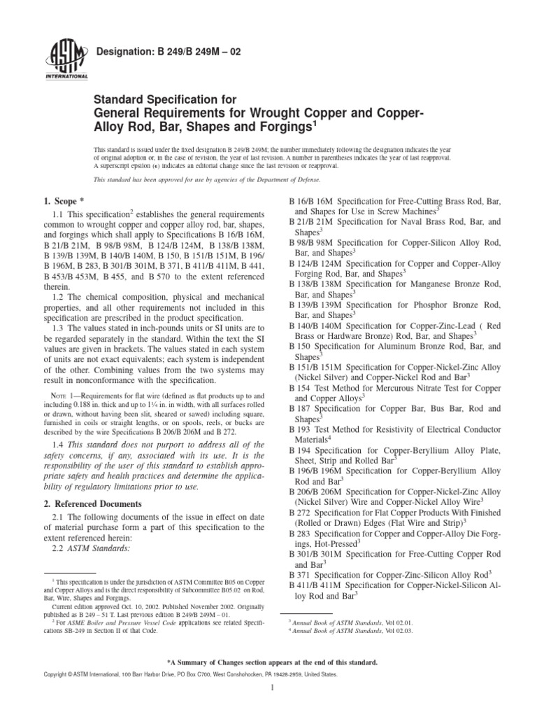 ASTM B249 (Length and Dim Tol) | Download Free PDF | Engineering ...