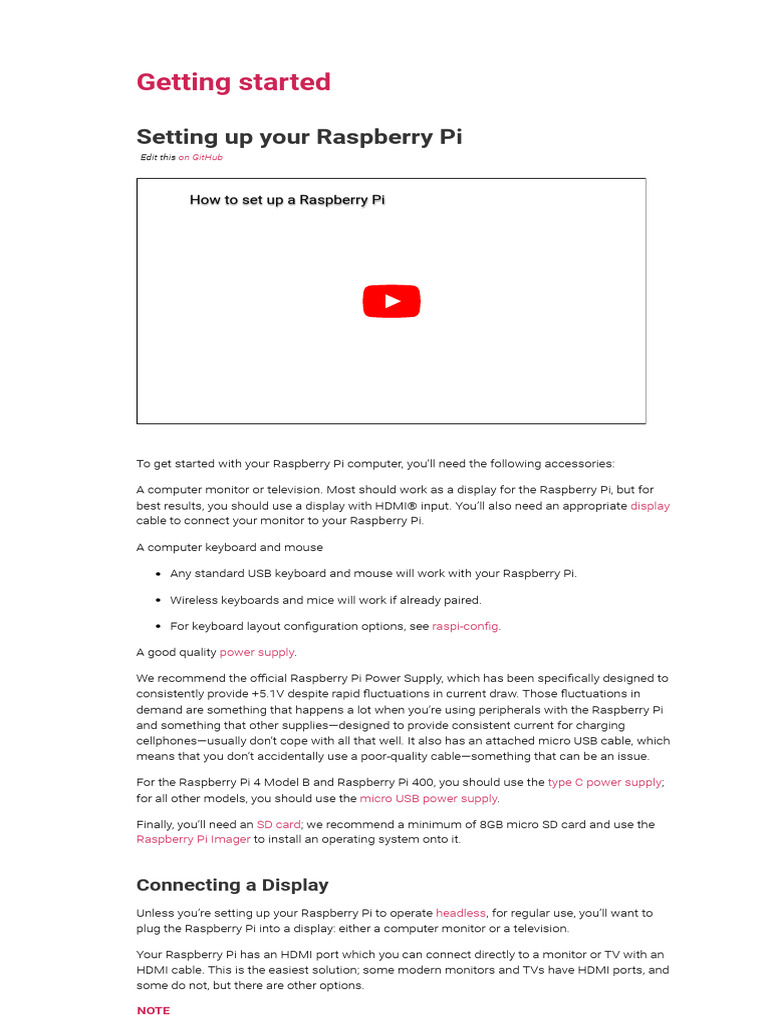 Raspberry Pi Documentation - Getting Started | PDF | Raspberry Pi | Zip ... Raspberry Pi Documentation - Getting Started | PDF | Raspberry Pi | Zip ...