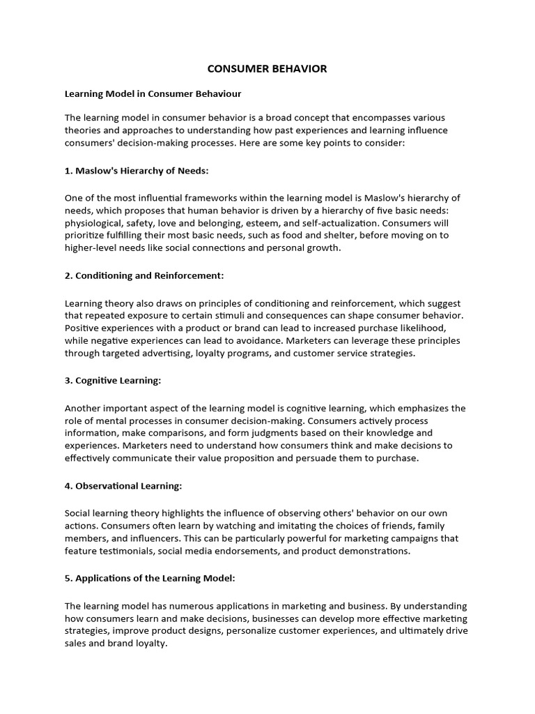 Consumer Behavior Notes | PDF | Attitude (Psychology) | Id