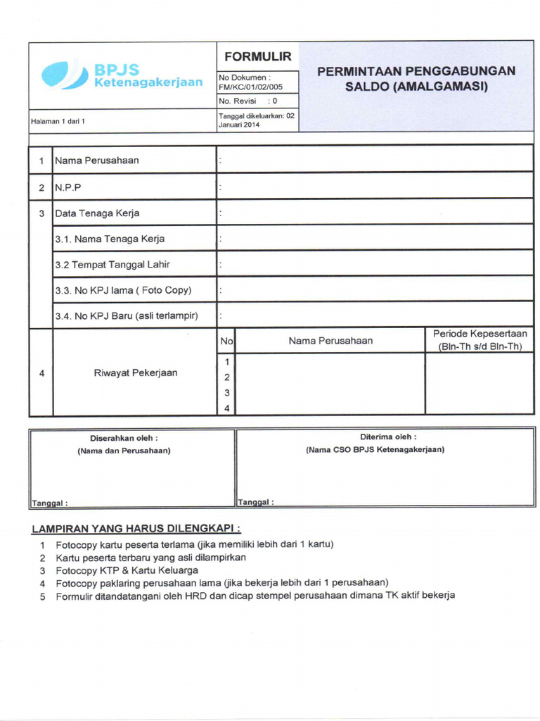 Form Amalgamasi | PDF