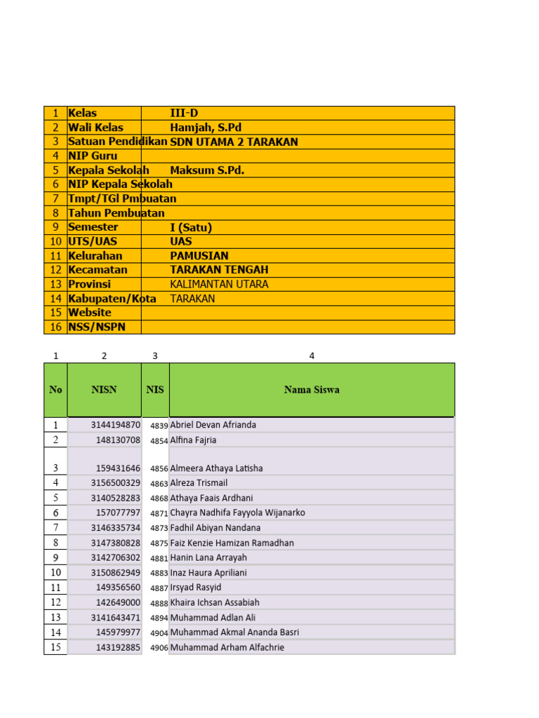 Rapot Fix Kelas 3d 2023 | PDF