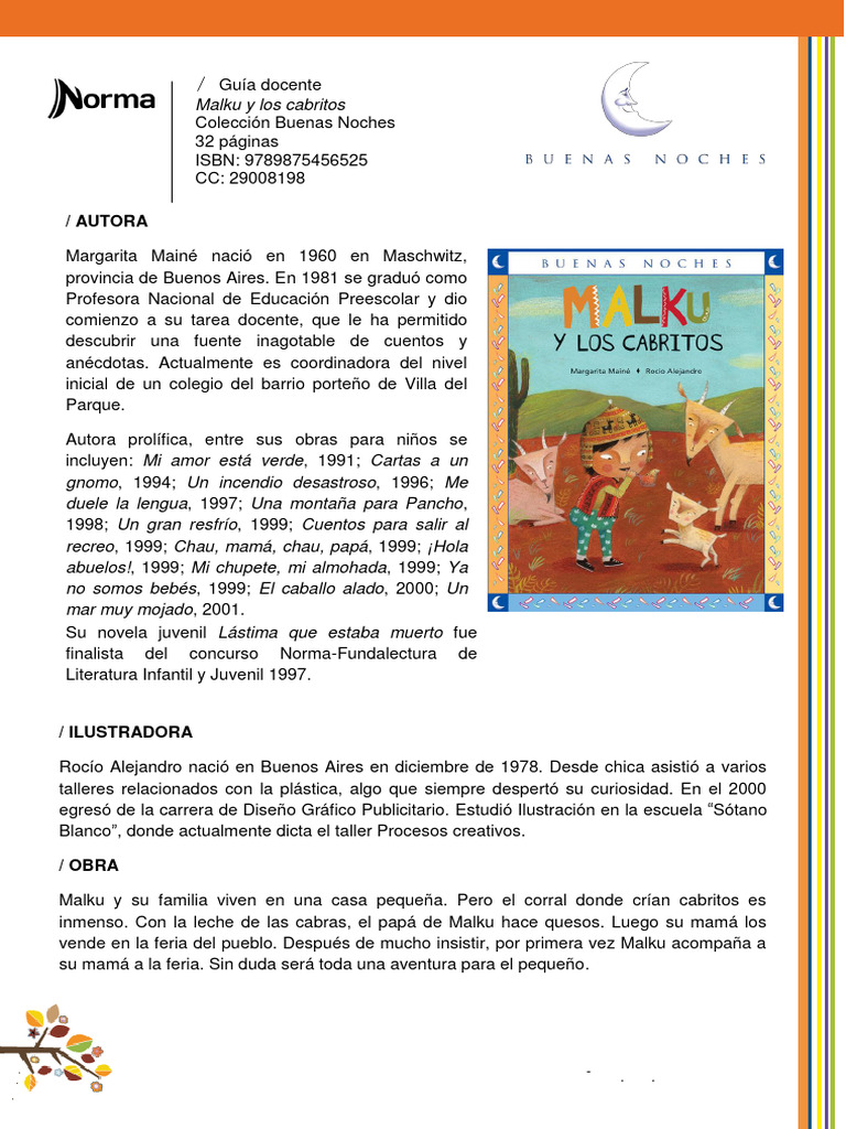 Guía docente: Malku y los cabritos | PDF | Arte | Ficción general