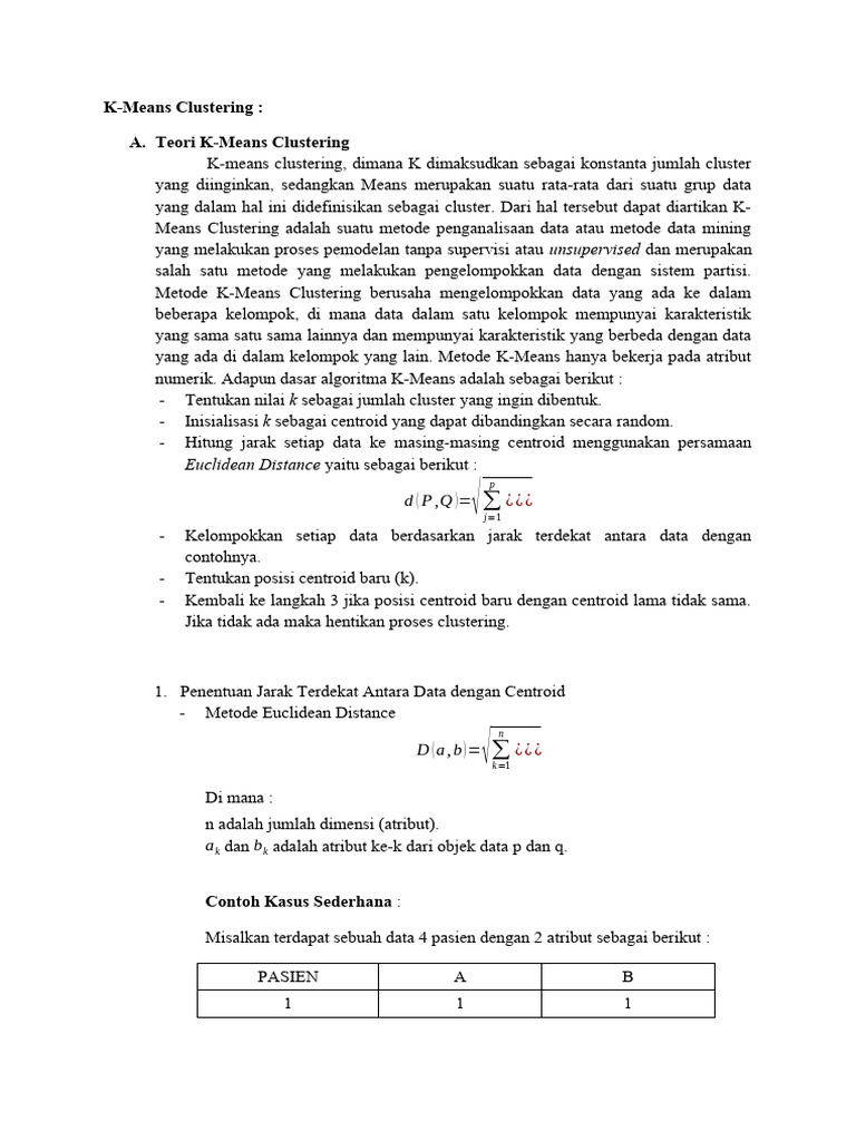 K Means | PDF | Metode & Bahan Ajar | Sains & Matematika