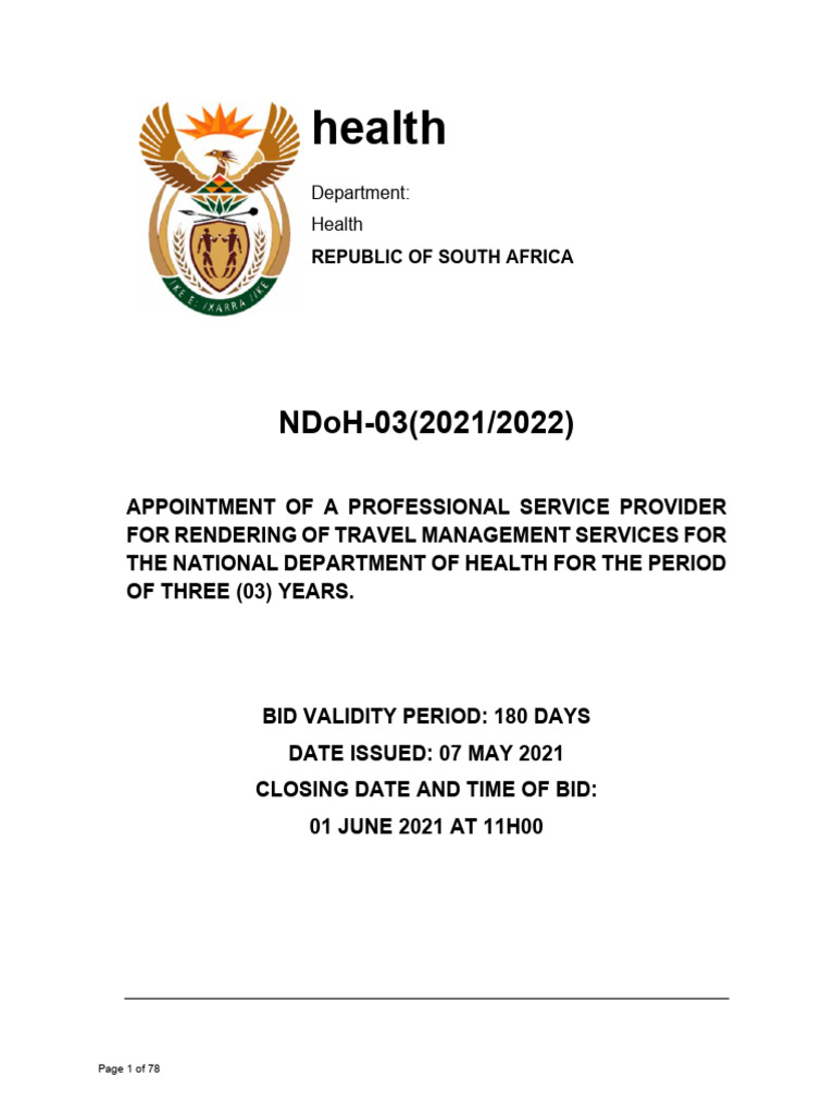 NDOH 03 2021 2022 Bid Document | PDF | Dumping (Pricing Policy) | Mediation