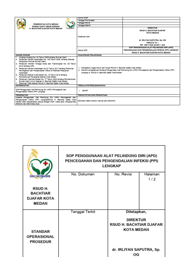 Spo Penggunaan Alat Pelindung Diri (Apd) Pencegahan Dan Pengendalian ...