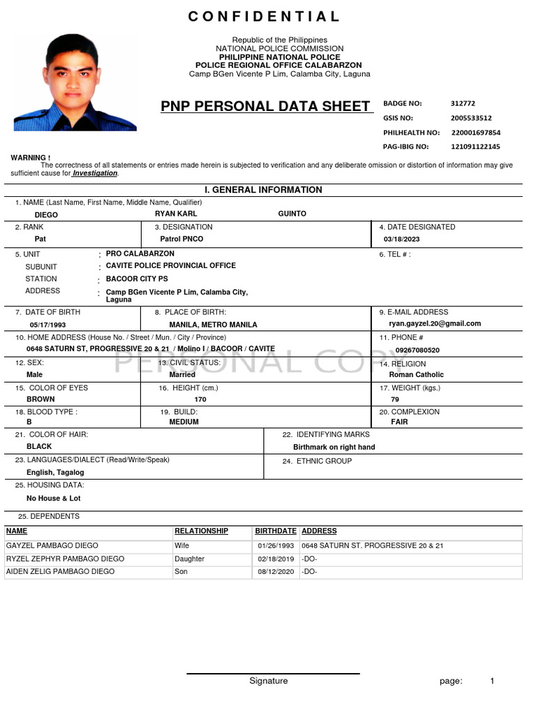 PDS (PNP) | PDF | Philippines