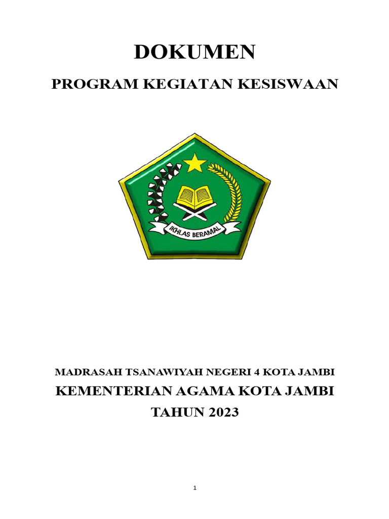Program Kegiatan Kesiswaan | PDF