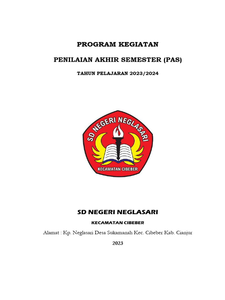 Program PAS SD Negeri Neglasari 2023/2024 | PDF | Karier & Perkembangan