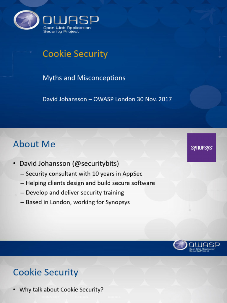 OWASPLondon20171130 Cookie Security Myths Misconceptions David Johansson | PDF | Http Cookie ...