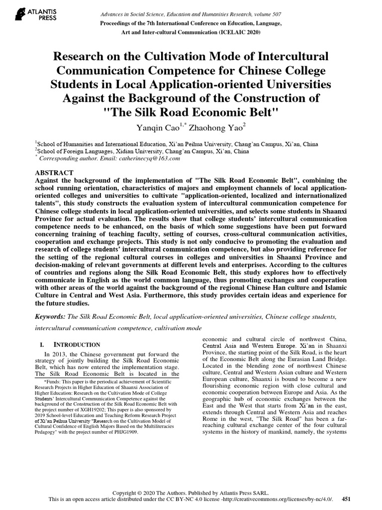 Research On The Cultivation Mode of Intercultural | PDF | Cross ...