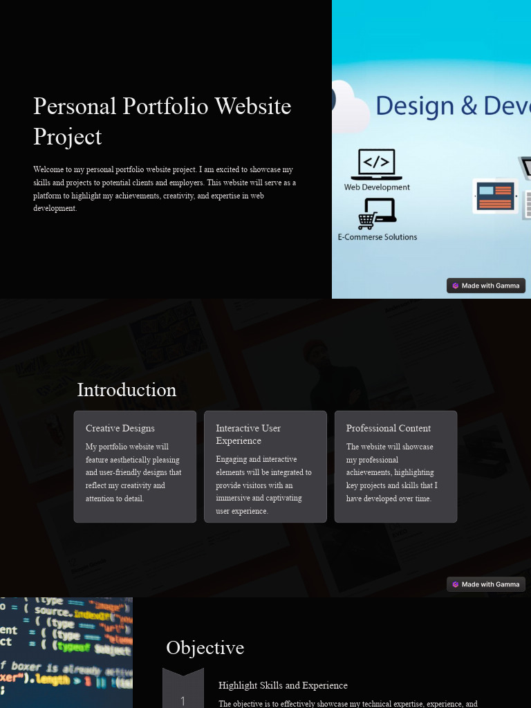 Personal Portfolio Website Project | PDF | Websites | Usability