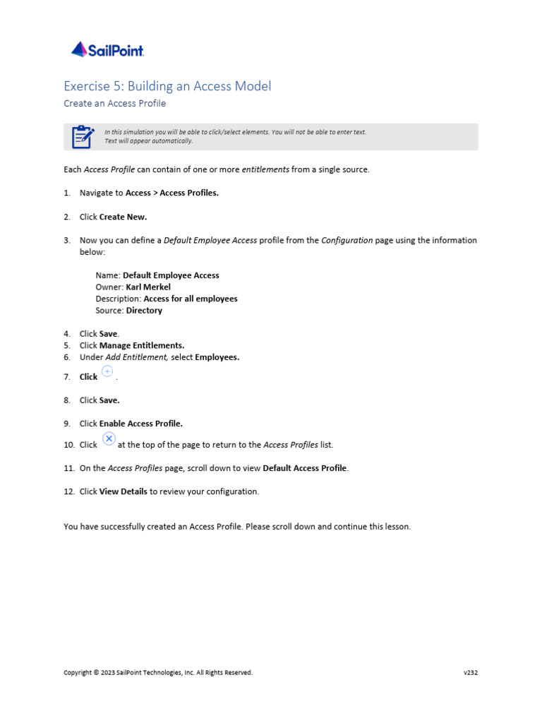 Create An Access Profile in IdentityNow | PDF
