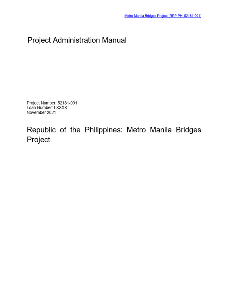 Metro Manila Bridges Project Overview | PDF | Asian Development Bank ...