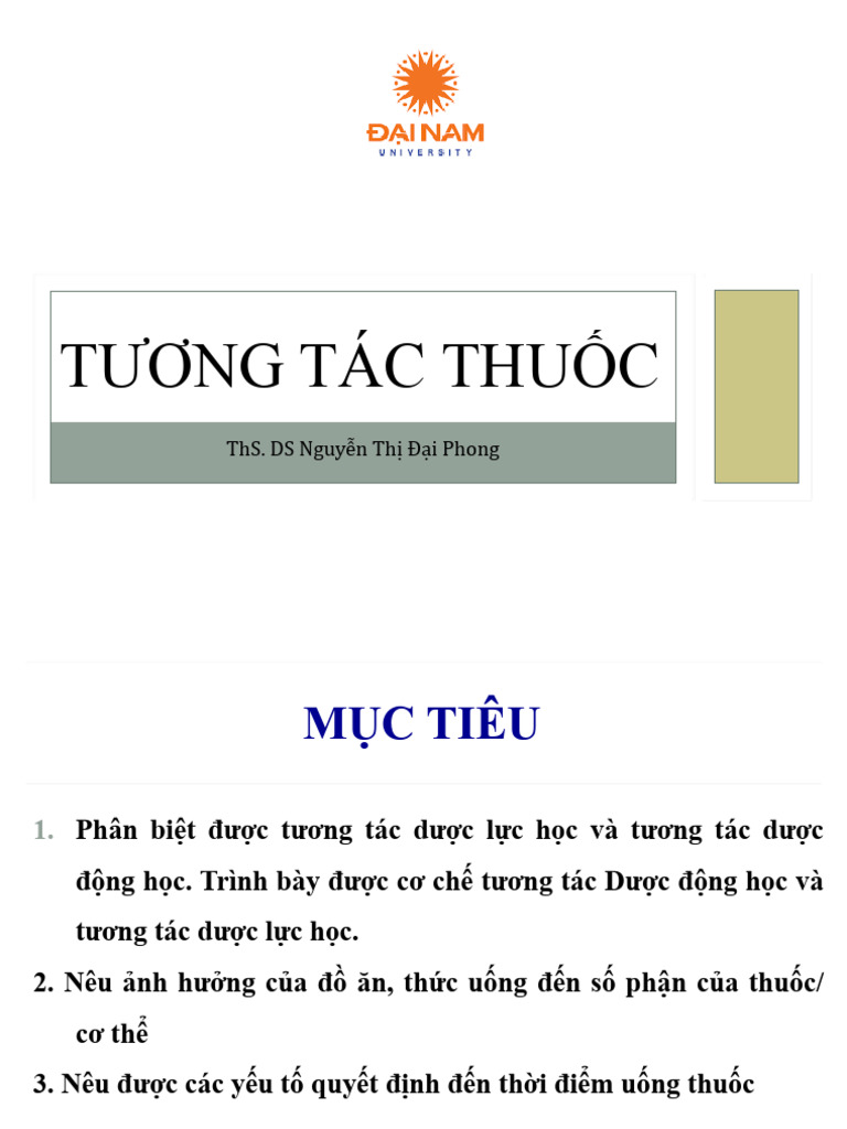 2 Tuong Tac Thuoc | PDF