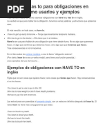 Uso de Must, Have to y Should | PDF