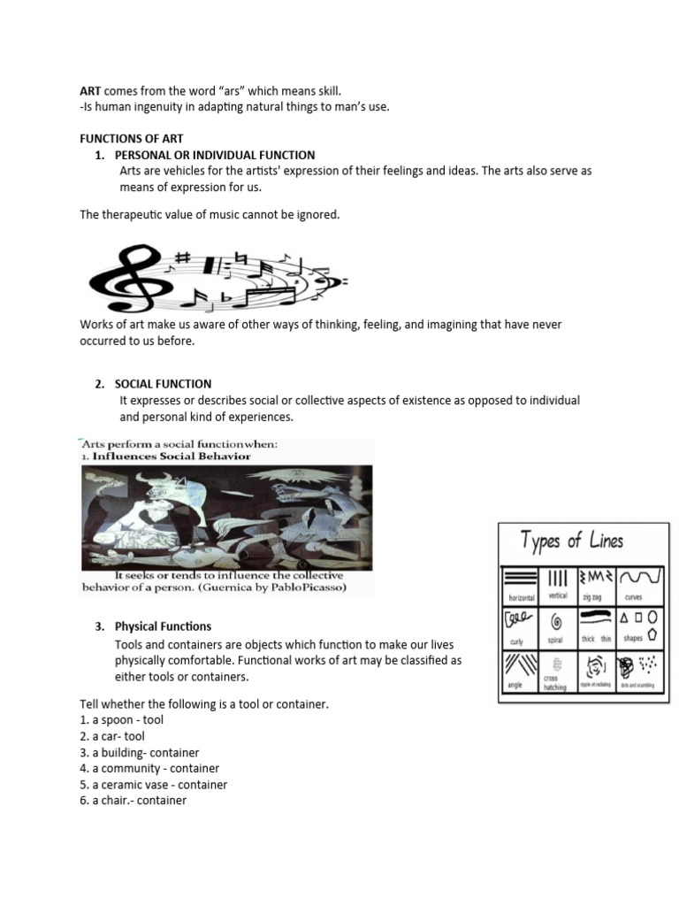 Functions and History of Art Explained | PDF | Vision