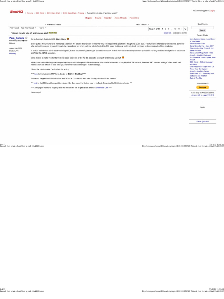 DCS: Black Shark Quickstart Tutorial | PDF