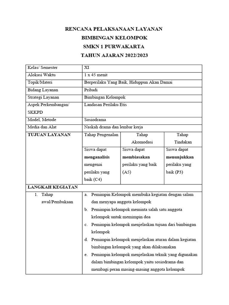 RPL Bimbingan Kelompok | PDF | Karier & Perkembangan