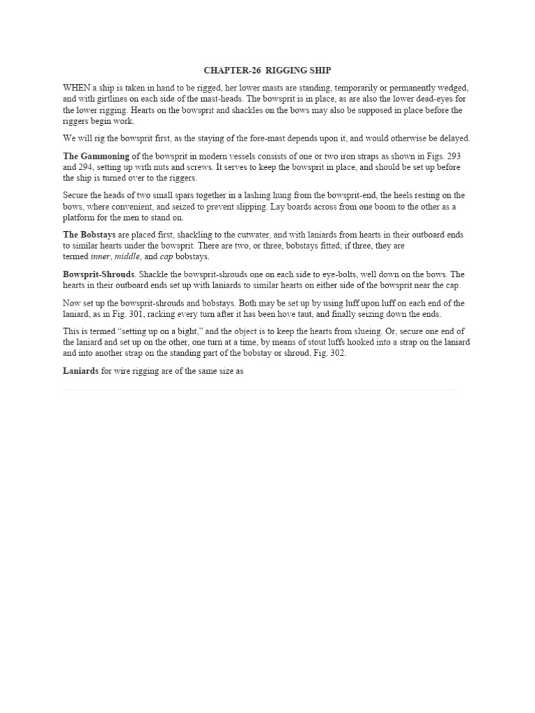 Chapter-26 Rigging Ship | PDF | Rigging | Mast (Sailing)