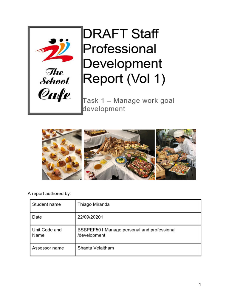 BSBPEF501 - Assessment Task 1 - Report | PDF | Performance Indicator | Goal