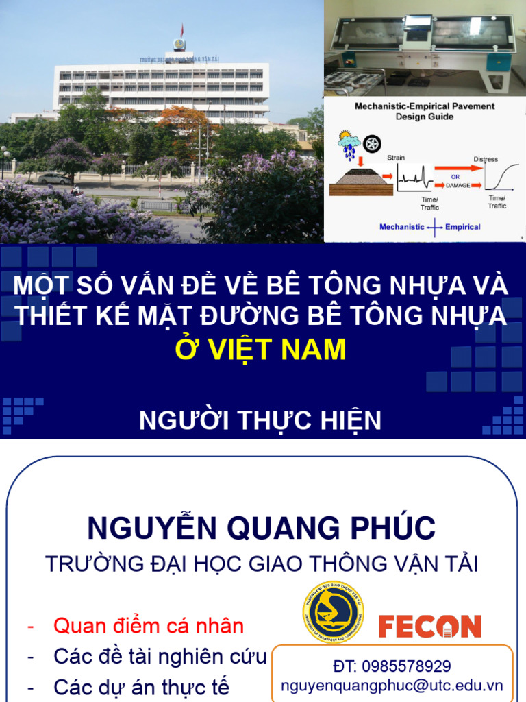 TS Nguyen Quang Phuc - BTN Va Thiet Ke TP Mat Duong BTN - Part 1 | PDF
