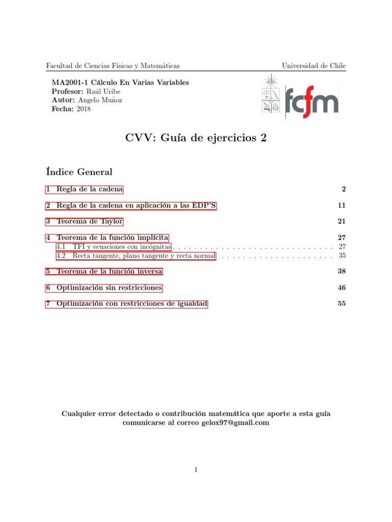 Guia de Ejercicios C2 | PDF | Ecuaciones | Ecuación diferencial parcial