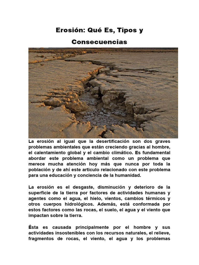 EROSION | PDF | Erosión | Entorno natural