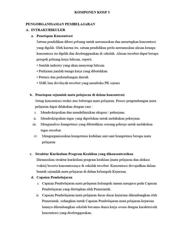 Komponen Kosp 3 | PDF