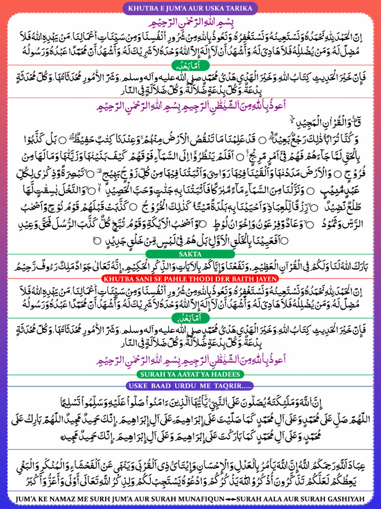Khutba e Jum'a | PDF