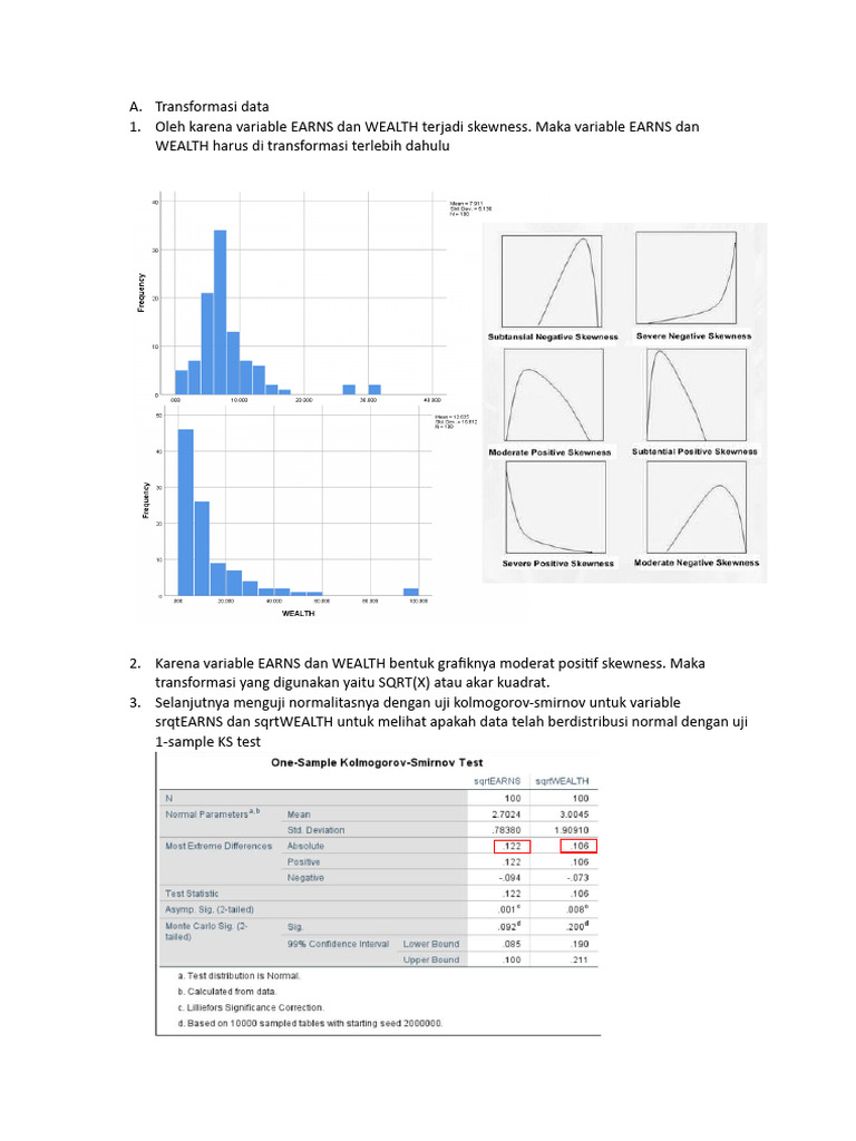 Data Screening Dan Transformasi Data | PDF